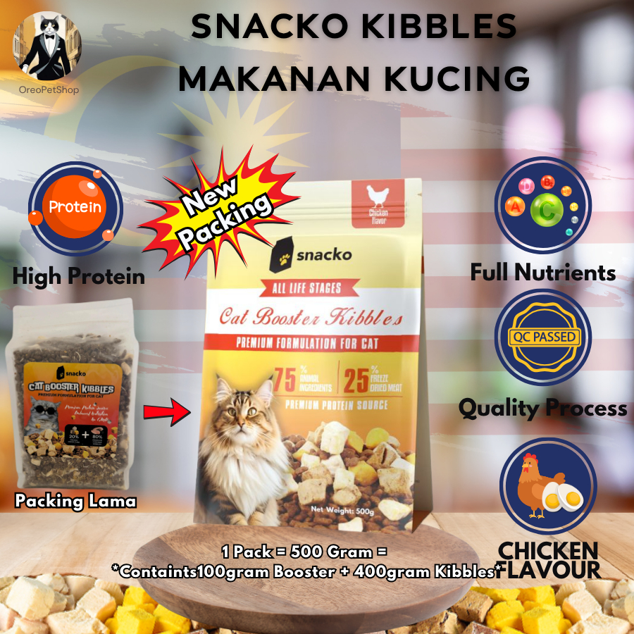 Booster Gemok Kucing Cat Booster Jumbo 500G Kibbles Jajan Mix Freeze ...