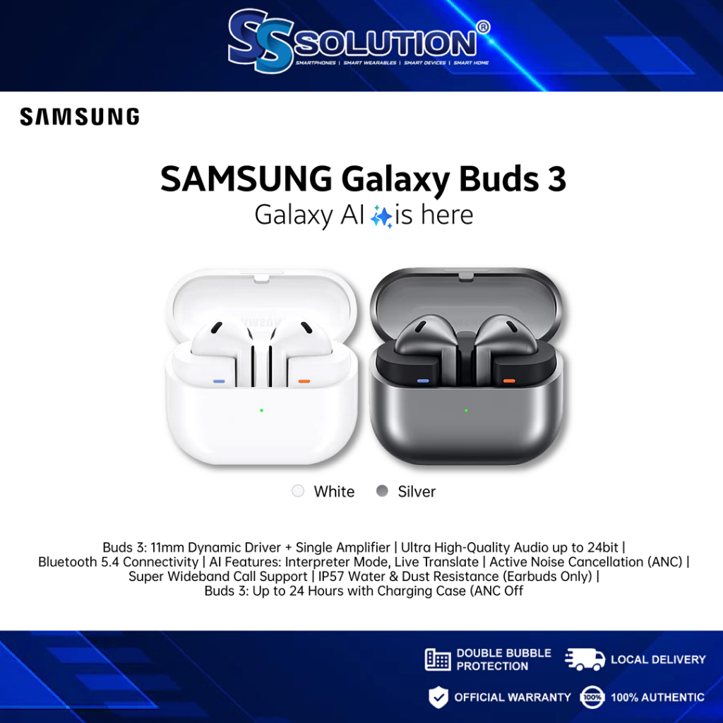SAMSUNG Galaxy Buds 3 / Buds 3 Pro I 24-bit Hi-Fi Audio I Wireless ...