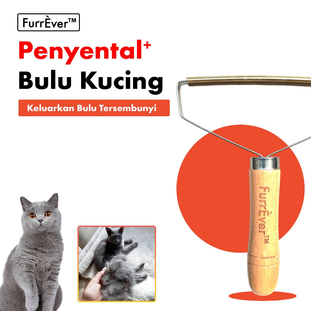 FURREVER Cat Fur Remover Pembersih Buang Hilangkan Bulu Kucing Karpet ...