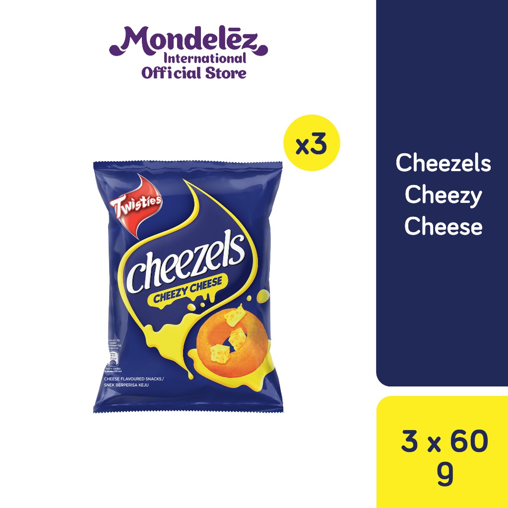 [Bundle of 3] Twisties Cheezels - Cheese/BBQ Corn Snacks (60g) | Shopee ...