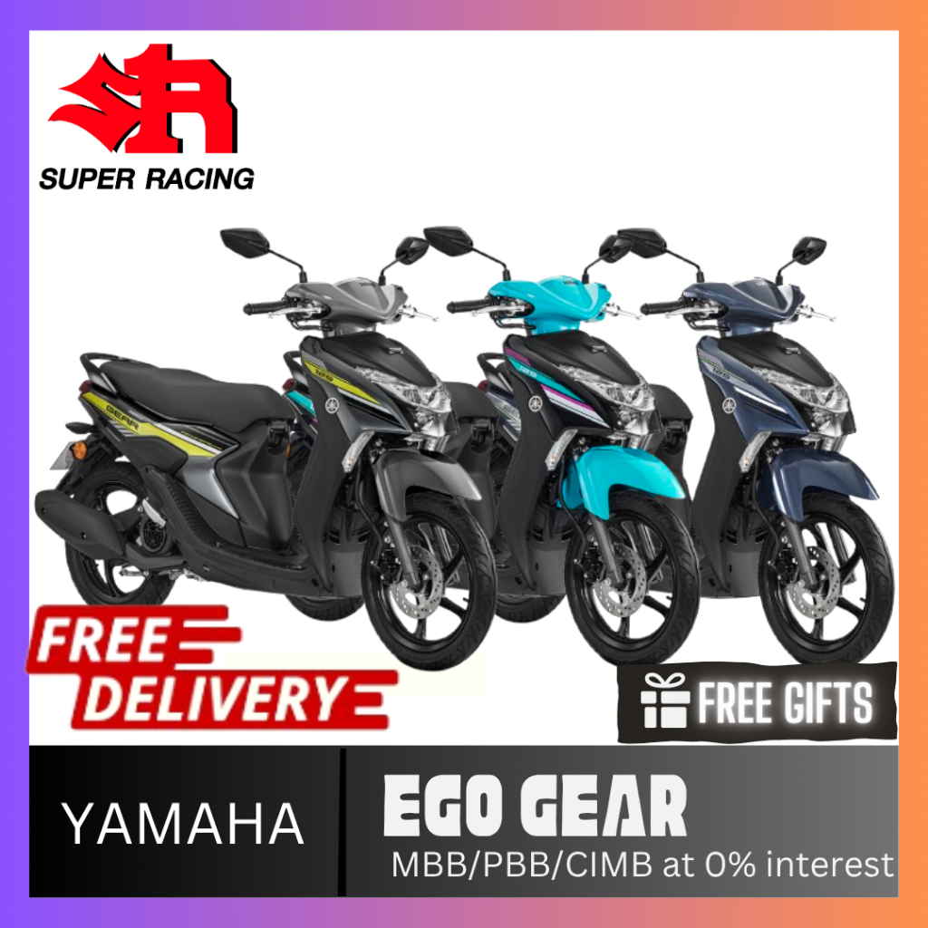 YAMAHA EGO GEAR 125 (UNREGISTERED) AUTOMATIC SCOOTER GREY/ CYAN / BIRU ...