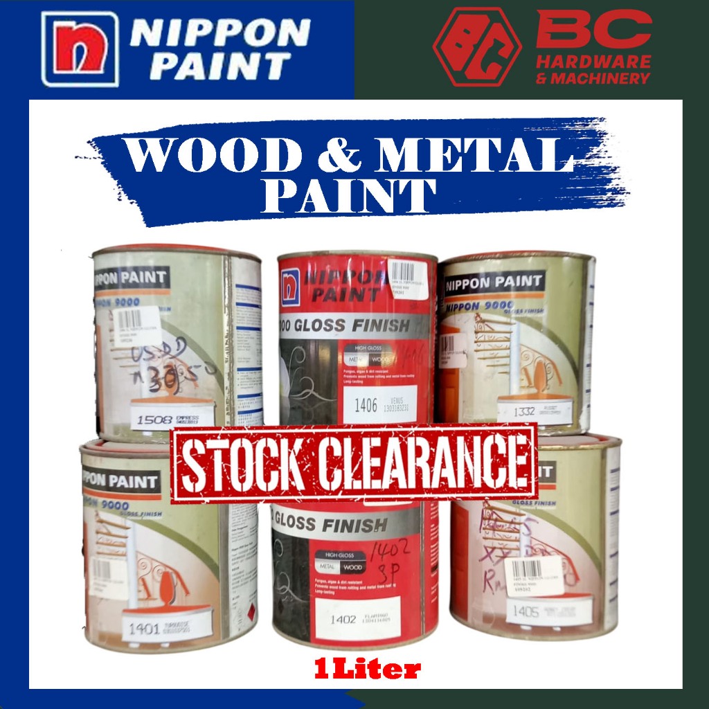 Nippon Paint | 1L Nippon 9000 Gloss Finish for Wood and Metal | Shopee ...