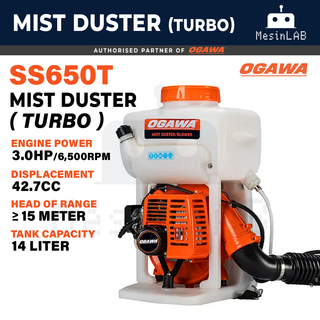 Original Ogawa 14L Gasoline Mist Duster SS650 & SS650T Mist Blower Sprayer Pump Mesin Pam Racun ...