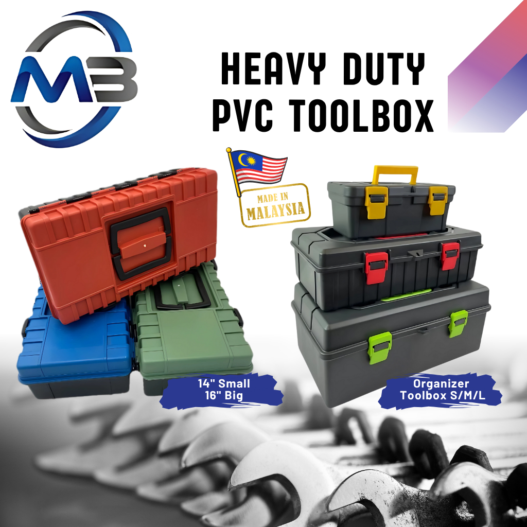 Heavy Duty Multipurpose PVC Plastic Tool Box / Plastic Toolbox with ...