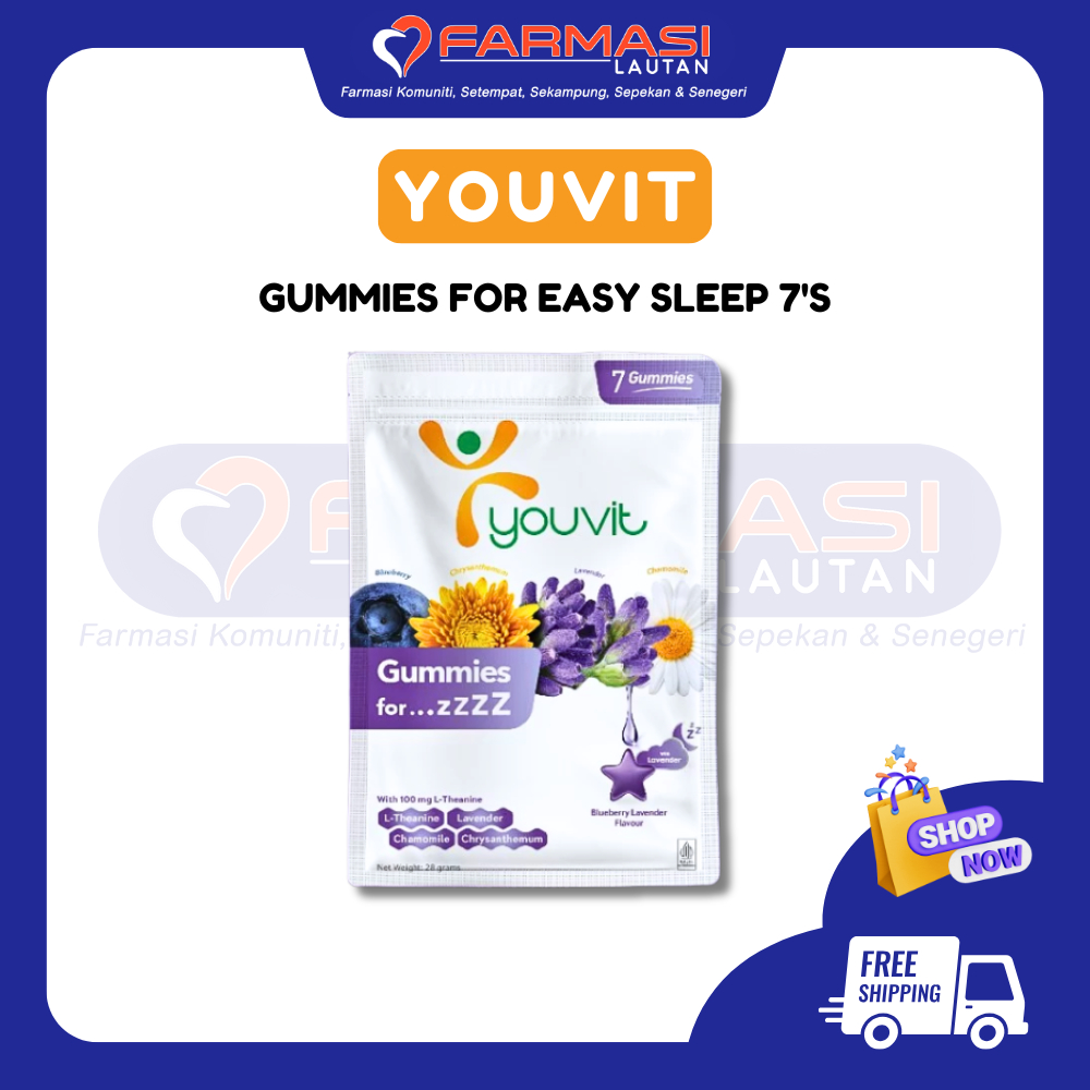 YOUVIT ZZZ Gummies 7's (With L-Theanine, Lavender, Chamomile, Chrysanth ...