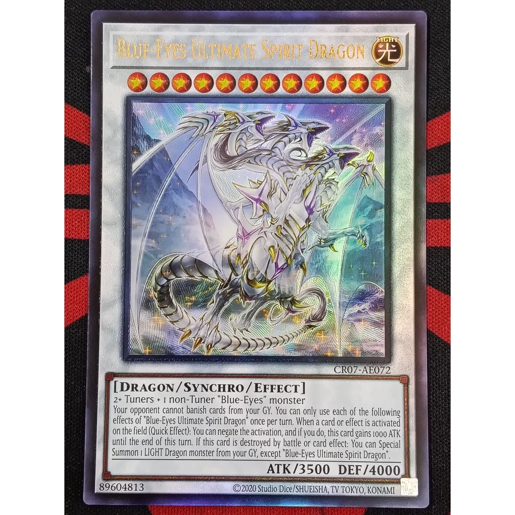 YUGIOH KONAMI CR07-AE072 Blue-Eyes Ultimate Spirit Dragon (UTR) | Shopee Malaysia