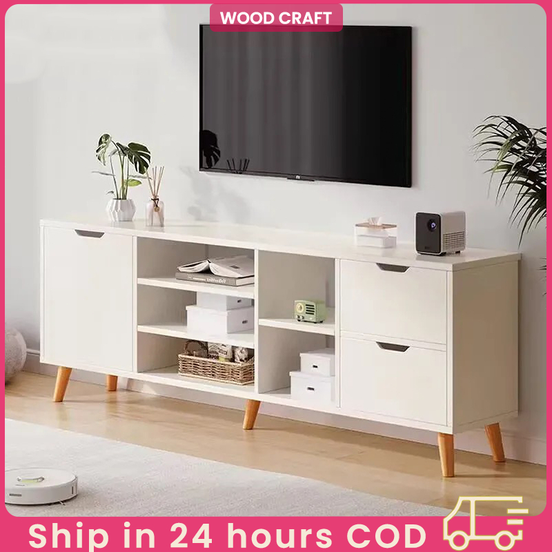 𝙍𝙚𝙖𝙙𝙮 𝙎𝙩𝙤𝙘𝙠 TV Cabinet Tv Rack Rak tv kayu Modern Wooden TV Stand with ...