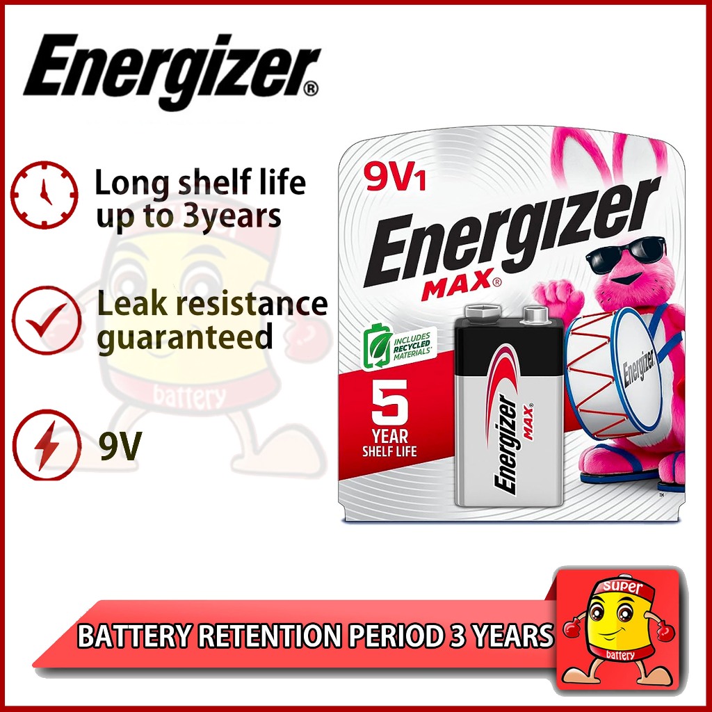 Energizer Max Battery 522 BP1 9v 1 X Energizer Max Alkaline 9V 1s ...