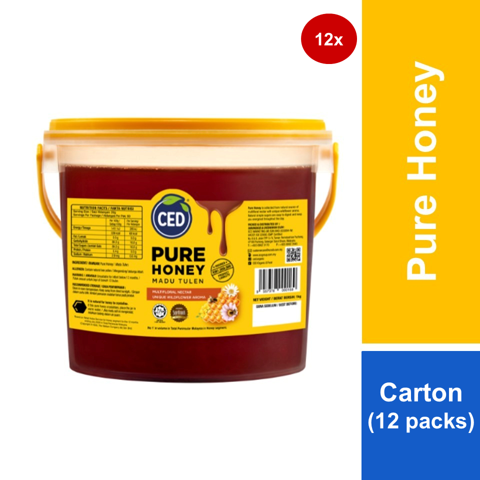 [Carton Deal] Ced Pure Honey 1kg Madu x12s | Shopee Malaysia