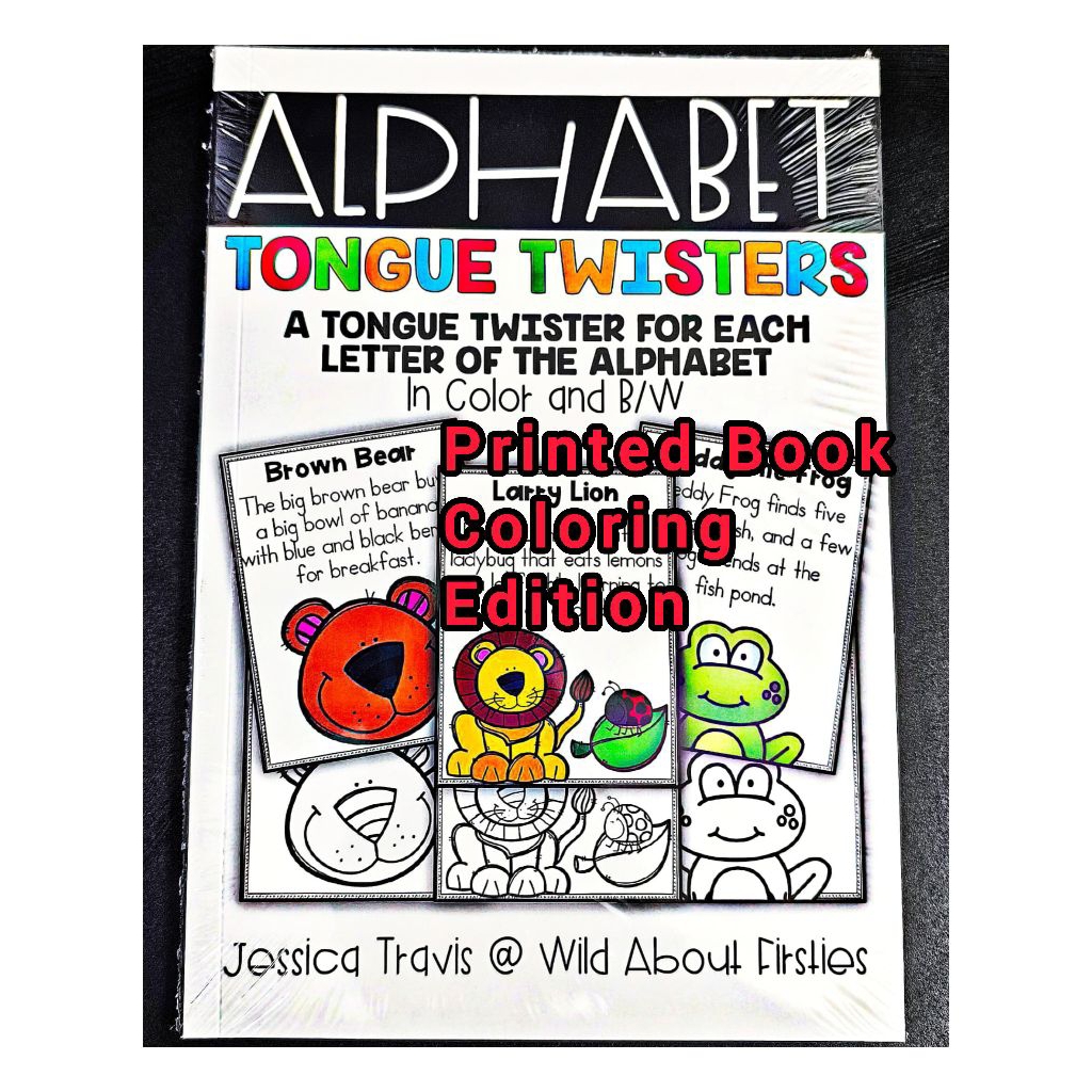 Book Tongue Twisters Speech Delay Autism Alphabets Preschool English ...