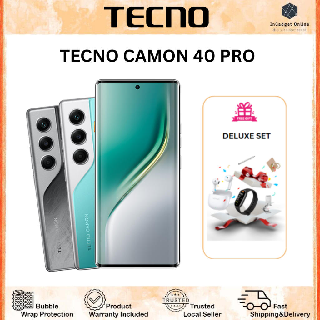 TECNO CAMON 40 PRO | Mediatek Dimensity 7300 | 5200mAh Battery with 45W Charging | Original set ...