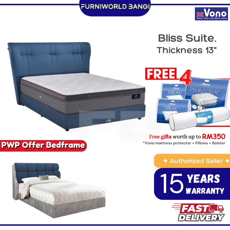 Vono Bliss Suite & Meganne Mattress 13" Tilam 床垫 Luxury Hotel Comfort ...