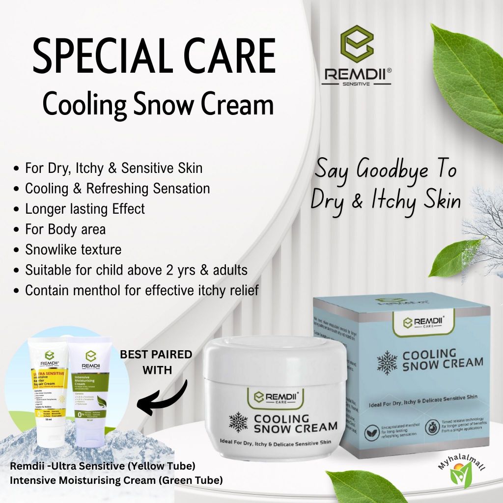 Remdii Cooling Snow Cream 30gm, Itchy Eczema Sensitive Skin, Rashes ...