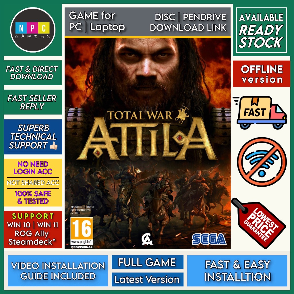 🔥【PC】Total War Attila - Full Game [Disc | Pendrive | Download Link ...