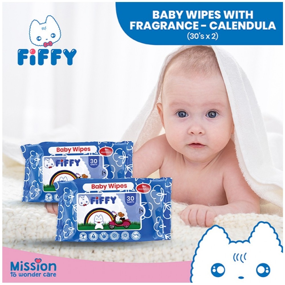Fiffy baby wipes (30 sheets x 2 packs) | Shopee Malaysia
