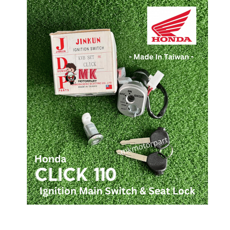 [ Taiwan ] Honda CLICK 110 Ignition Main Switch & Seat Lock COMPLETE ...