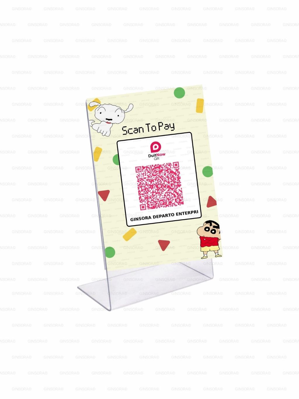 QR Code Acrylic Standee Custom | Acrylic Display | Grab Shopee Pay ...