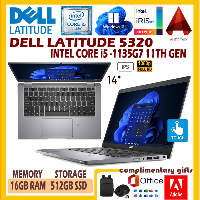 DELL LATITUDE 5320 INTEL CORE I5-1135G7 11TH GEN /16GB DDR4 RAM / 512GB ...
