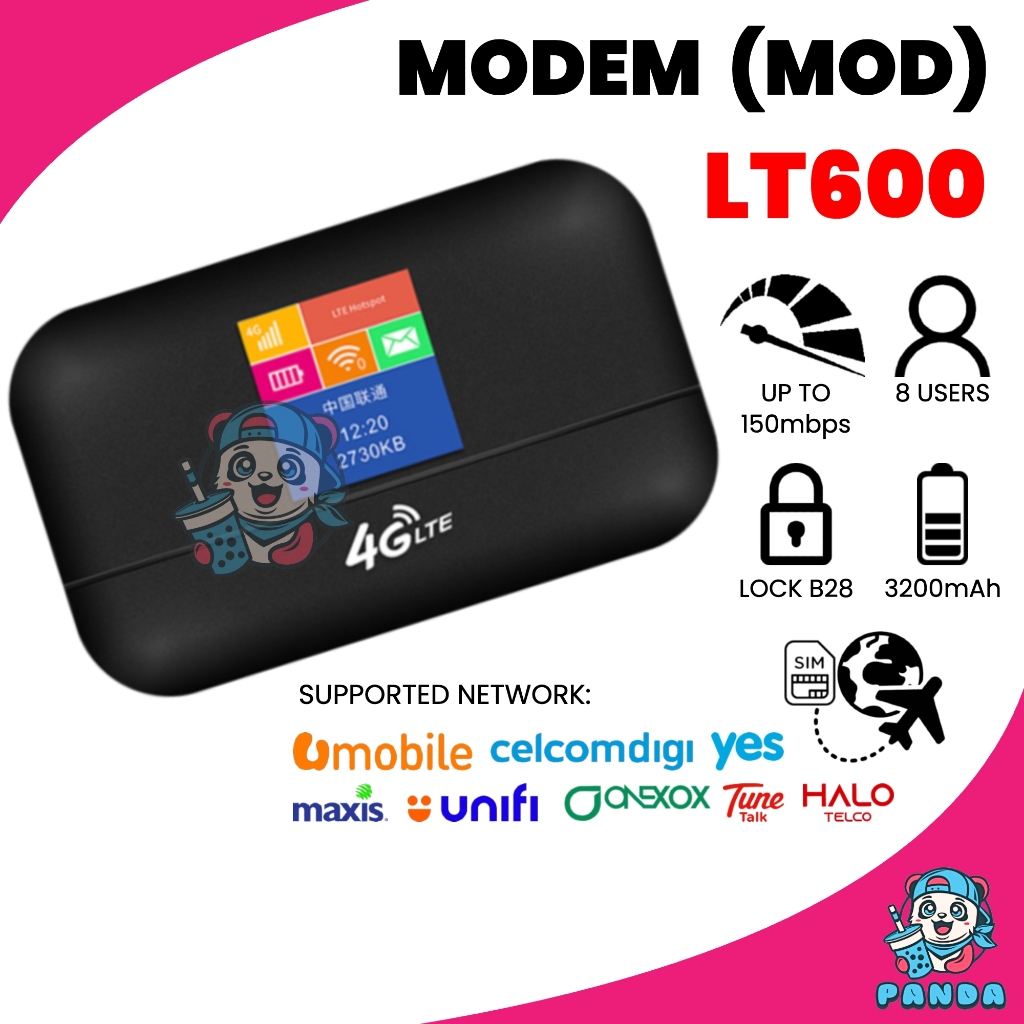 【READY STOCK】MOD 4G LTE/5G 150Mbps Pocket WiFi LT600 Portable WiFi ...