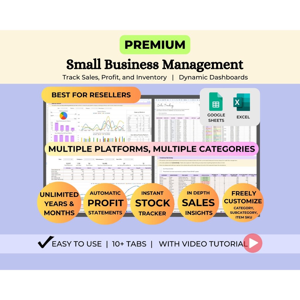 Reseller Spreadsheet Google Sheets Inventory Management Monthly Sales ...