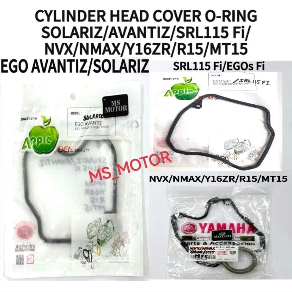 CYLINDER HEAD COVER O-RING EGO S FI SOLARIZ AVANTIZ SRL115 FI NVX NMAX ...