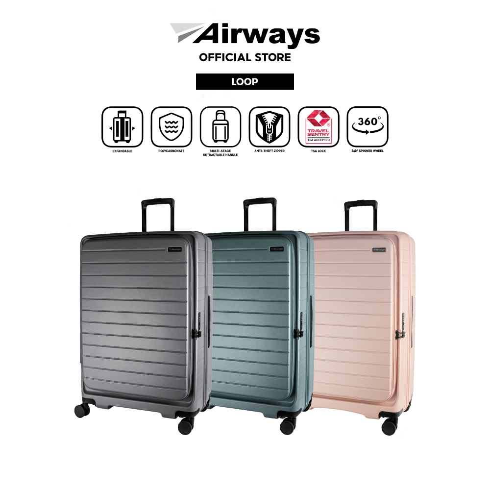 Airways Loop (21") Polycarbonate Expandable 8-Wheel Spinner Luggage ATH9916 | Shopee Malaysia