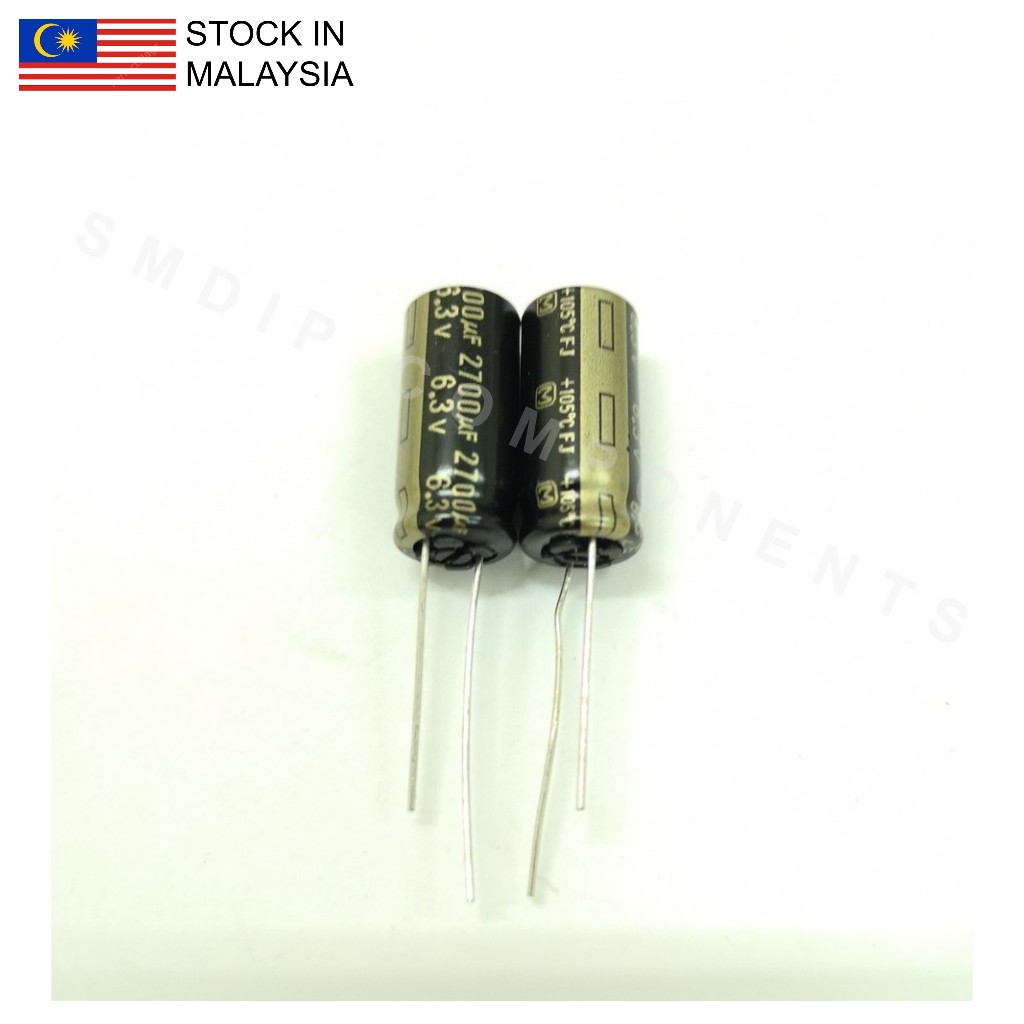 2PCS 2700uF 6.3V 105°C, Radial Capacitor, 10mm x 20mm | Shopee Malaysia