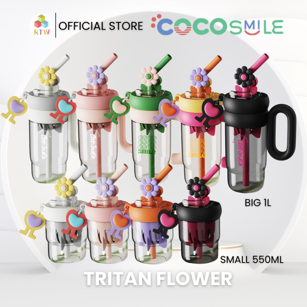 Coco smile Flower Twirling Cup with Handle | Shopee Malaysia