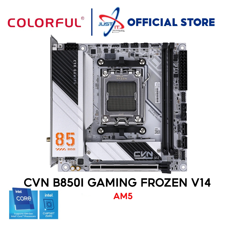 Colorful CVN B850I GAMING FROZEN V14 ITX AM5 Gaming Motherboard COMBO 7500F / 7600 / 7700X ...
