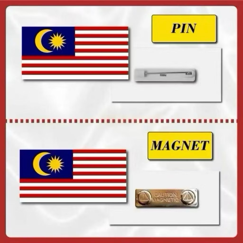 Pin Badge Pin Bendera Malaysia Merdeka Malaysia Day Brooch kerngsang ...