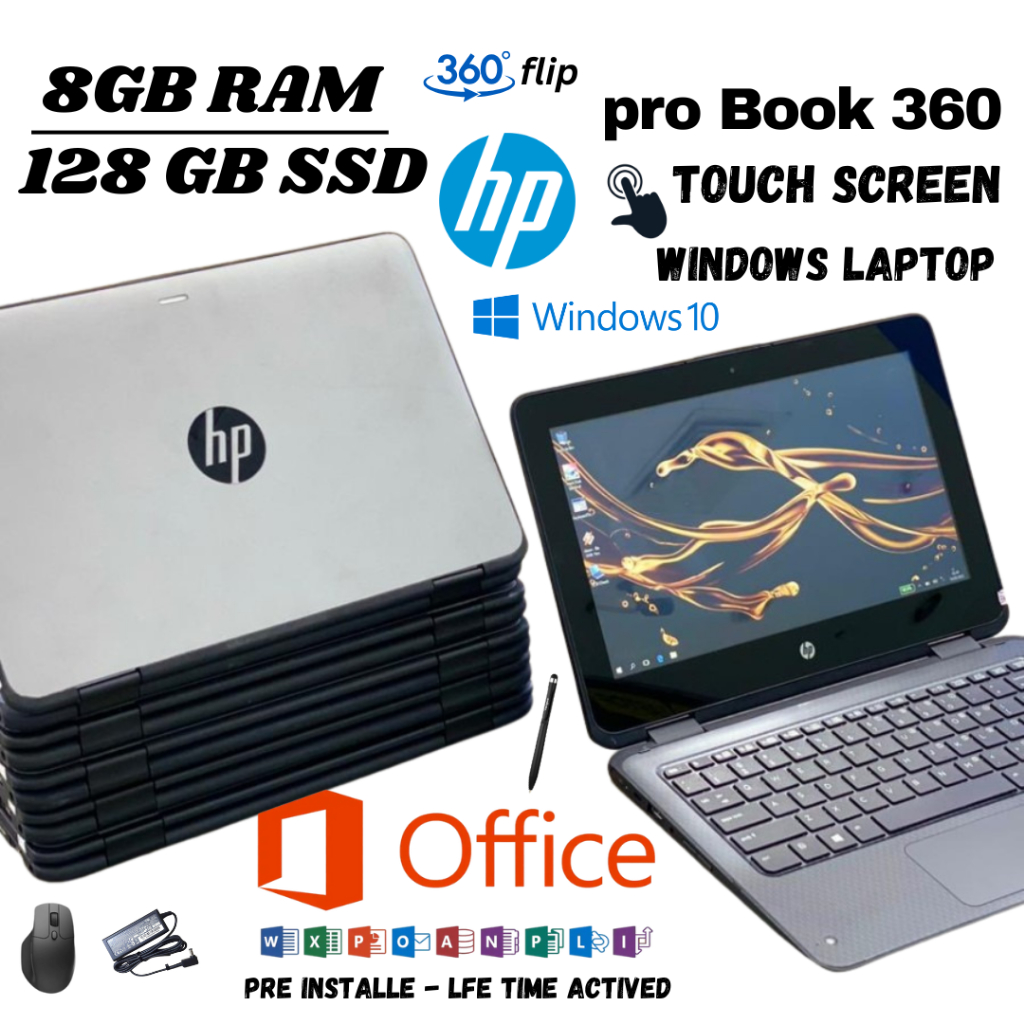 HP ProBook x360 11-G1 EE 11.6-inch 2-in-1 Convertible HD Touch-screen Laptop PC Intel Quad-Core ...