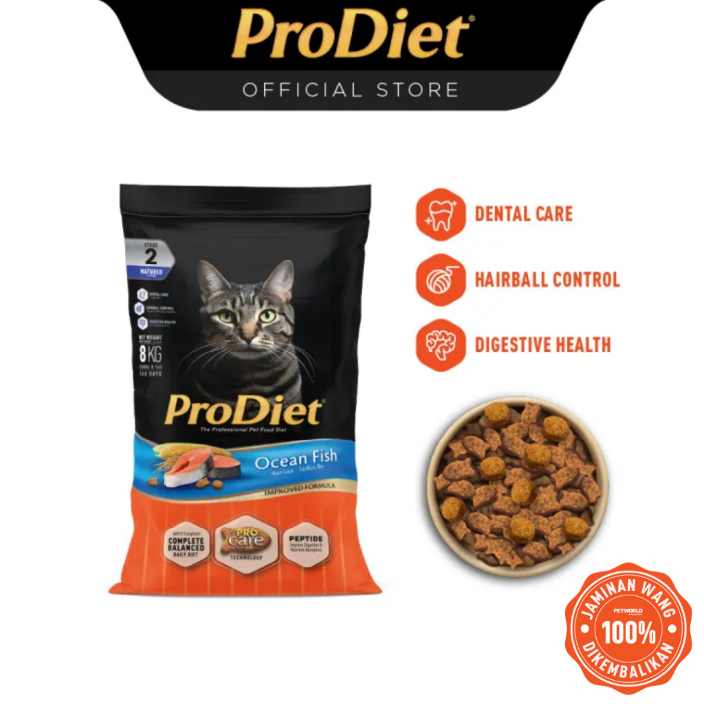 ProDiet Dry Cat Food Adult - Ocean Fish (8kg x 16 Packs) | Shopee Malaysia