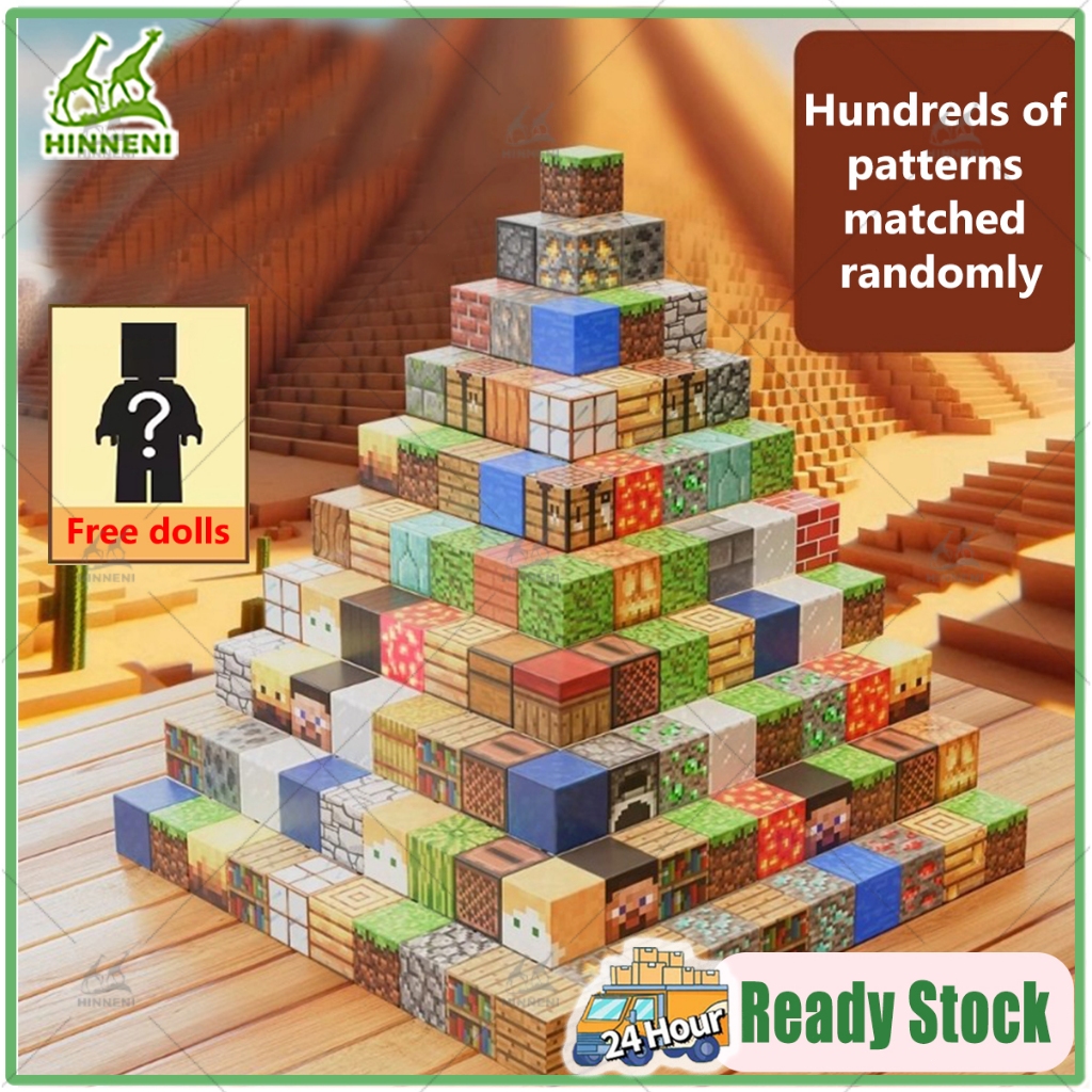 COD🌈50/100/200PCS Magnetic Block Magnet Magnetic Building Blocks DIY ...