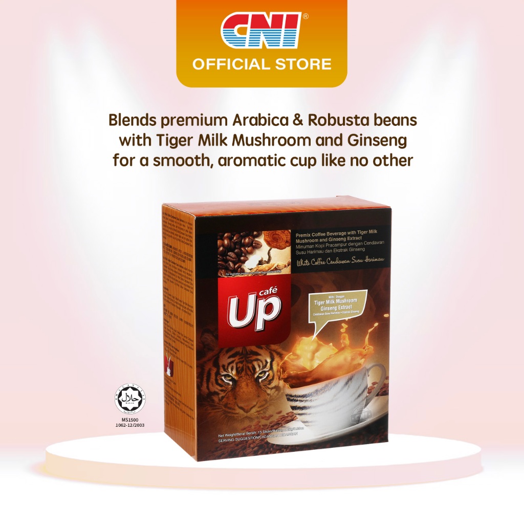CNI Up White Coffee Cendawan Susu Harimau (15 Sticks x 28g) | Shopee ...