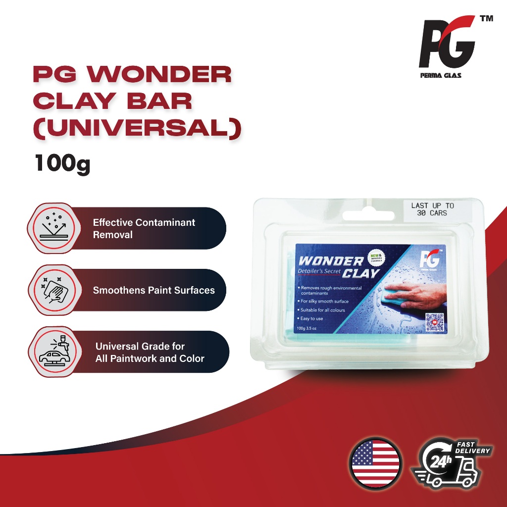 Perma Glass PG Wonder Clay Bar (Universal) (100g) | Surface Preparation ...