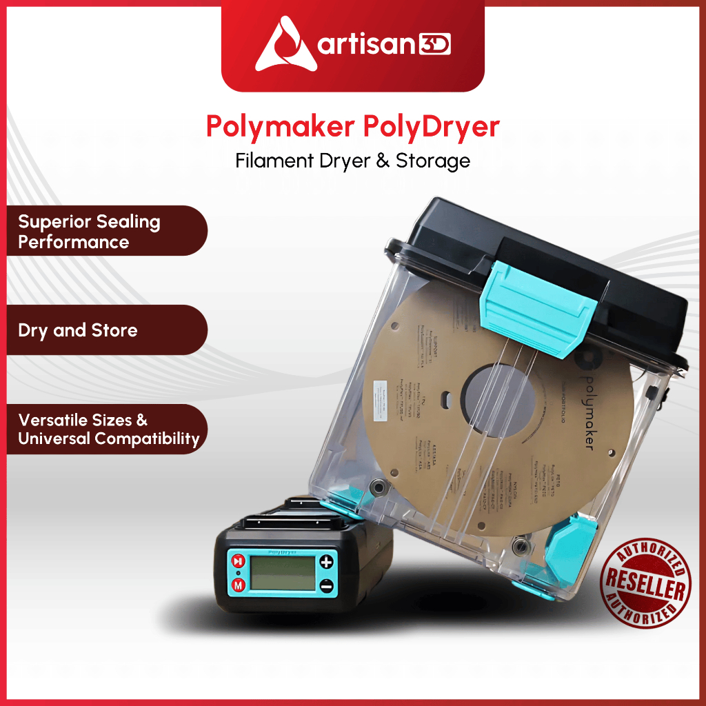 Polymaker 3D Printing Filament Dryer and Storage Box - PolyDryer for Filament Drying and Sealing ...
