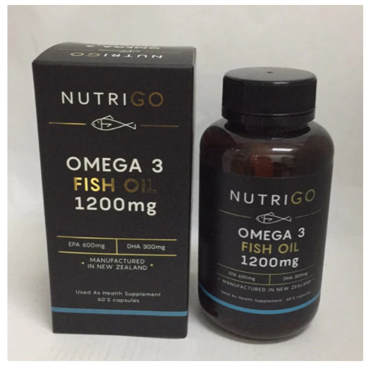 New Zealand Nutrigo Omega 3 Fish Oil 1200mg Capsules 60s 120s Minyak ...