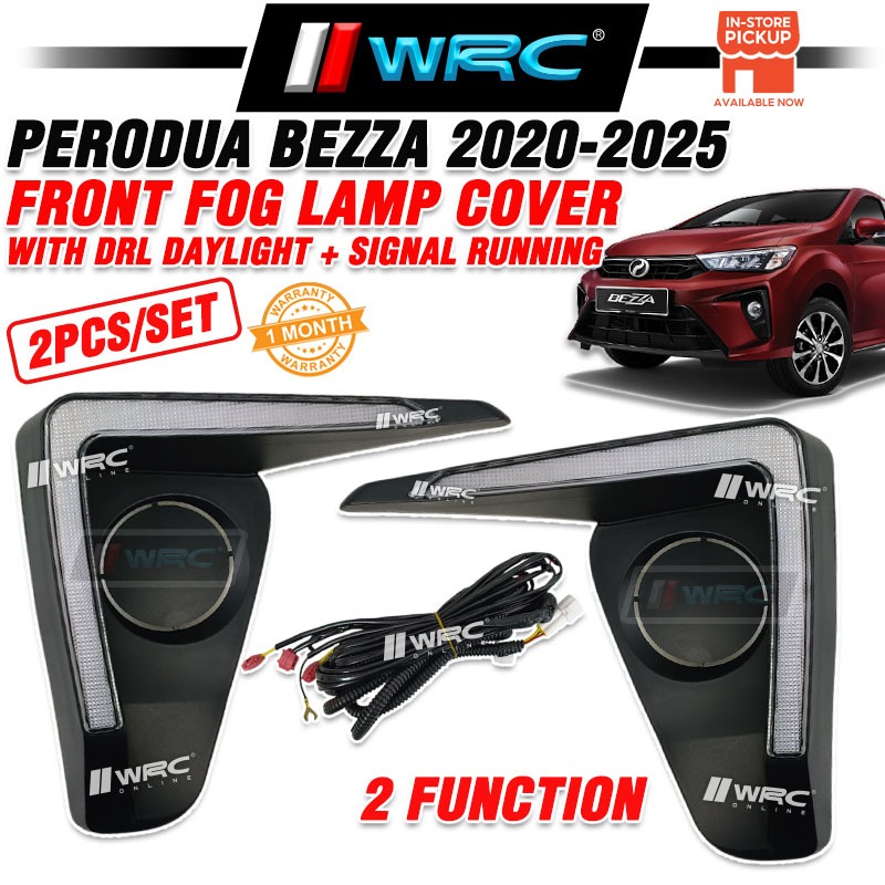 Perodua Bezza 2020 - 2025 Front Fog Lamp Cover With DRL Daylight ...
