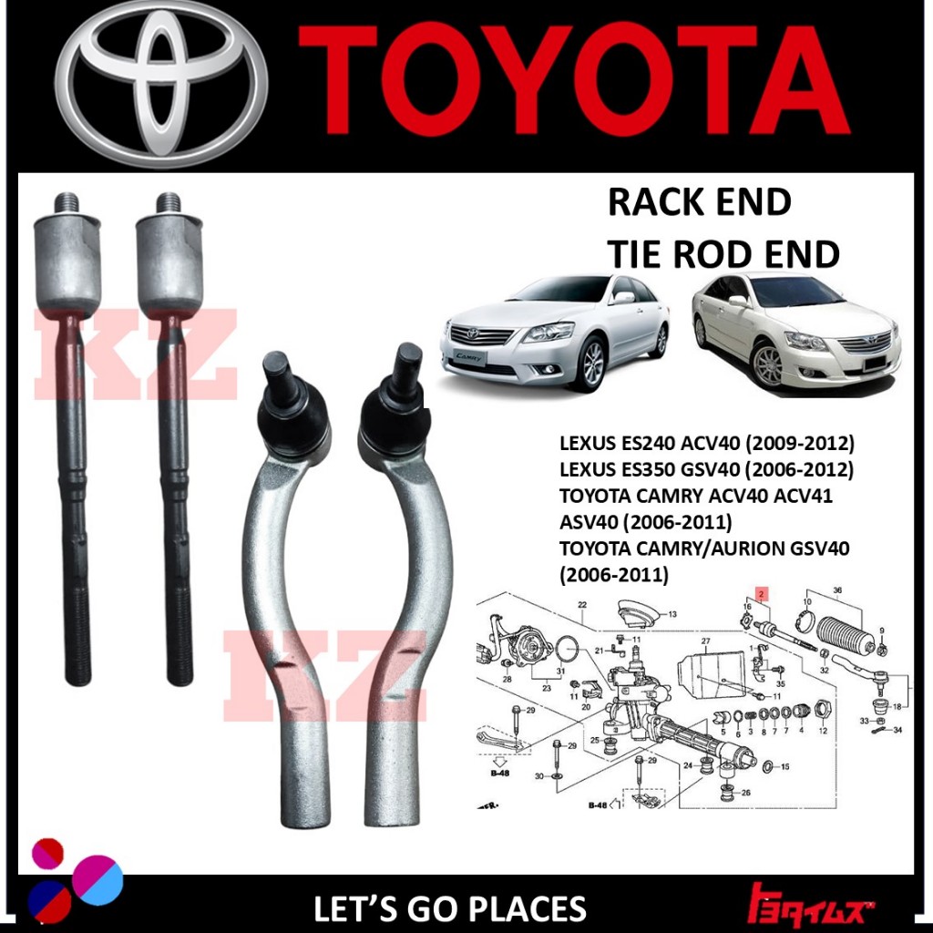 TOYOTA CAMRY ACV40 ACV41 ASV40 / LEXUS ES240 ACV40 ES350 GSV40 - 4 IN 1 ...