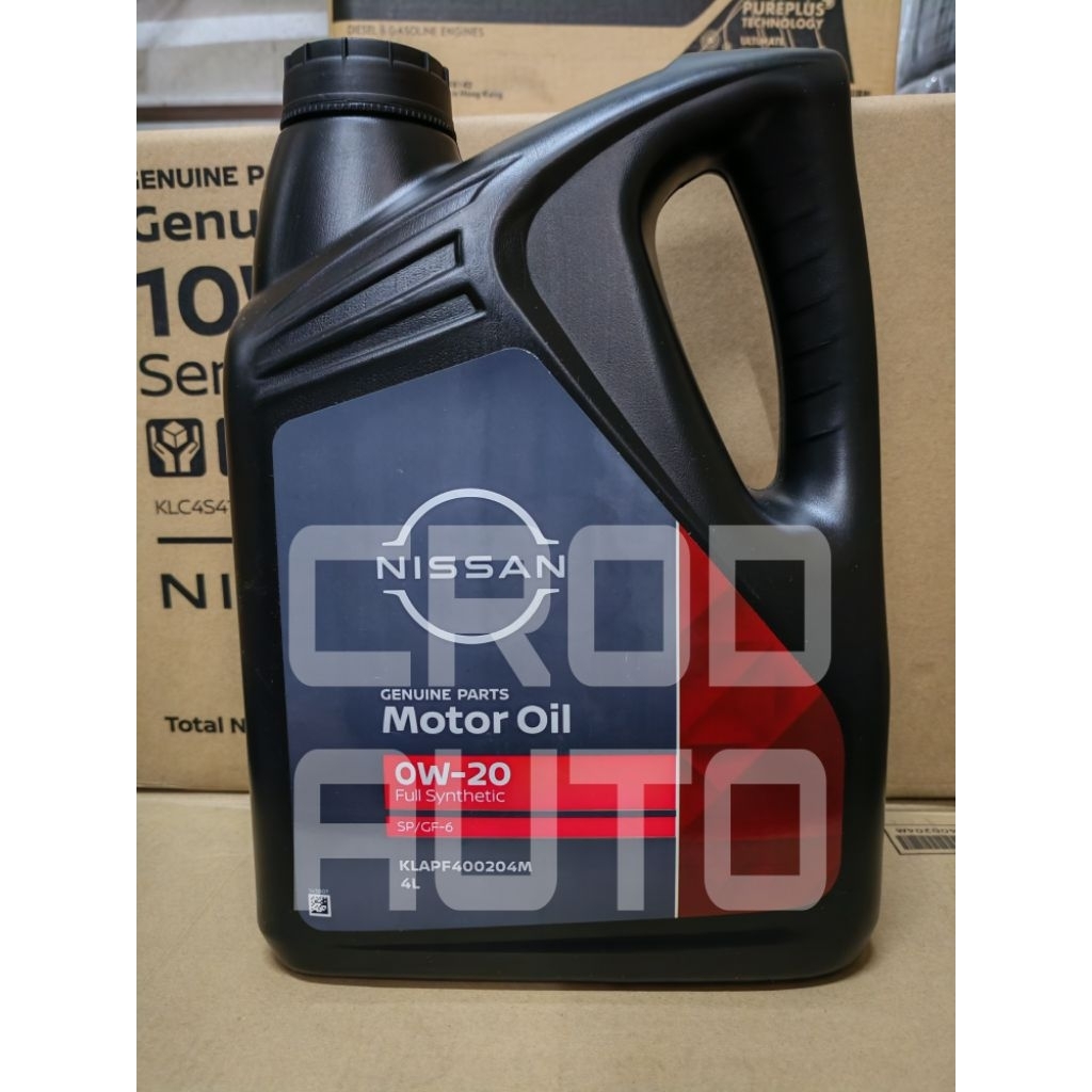 Nissan 0W20 (4 Liter) Fully Synthetic Engine Oil Perodua Proton Honda Hyundai Toyota | Shopee ...