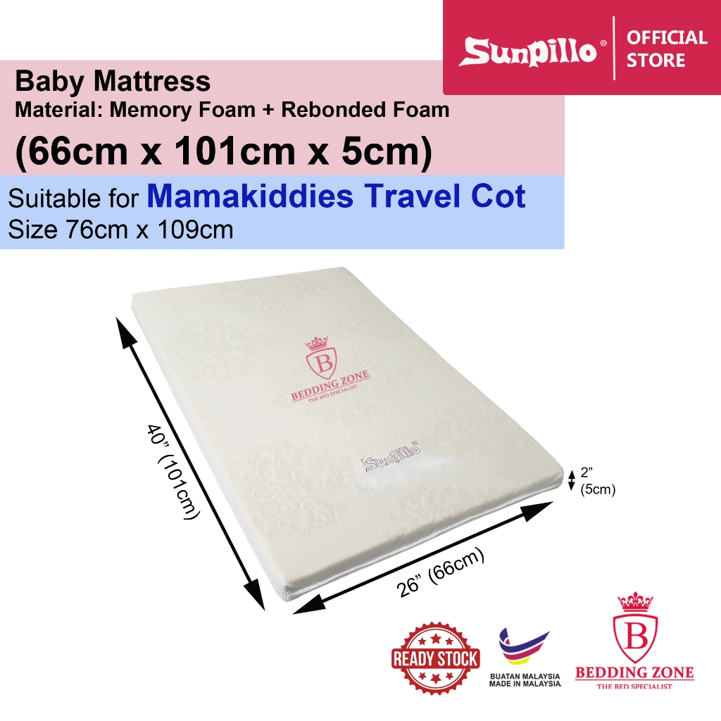 Baby Playpen Memory Foam Mattress 26" x 40" (66cm x 101cm) (Sesuai ...