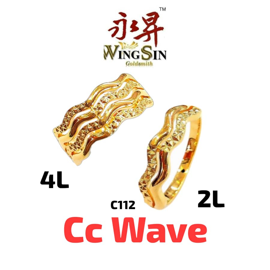 Wing Sing 5G 916 Emas Cincin Wave 5G Double Zig Zag | Shopee Malaysia
