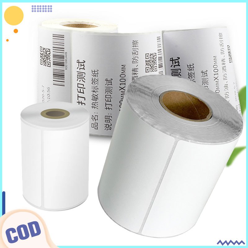 Thermal Label Sticker White Blank Adhesive Paper Label for Thermal ...