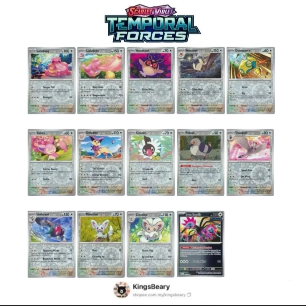 Temporal Forces | Colourless Normal type Pokemon Reverse holo Card ...