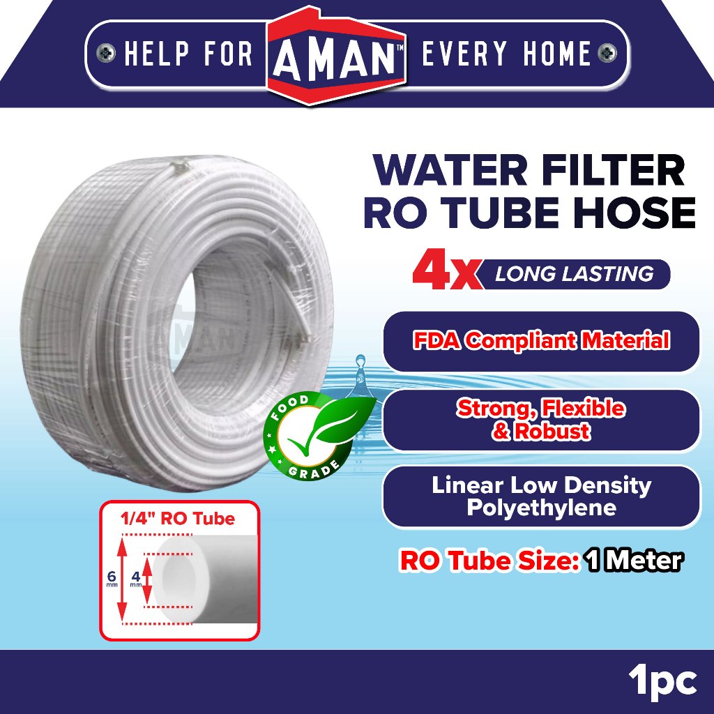 Water Filter 1/4" RO Tube White Hose Water Dispenser White Tube RO ...