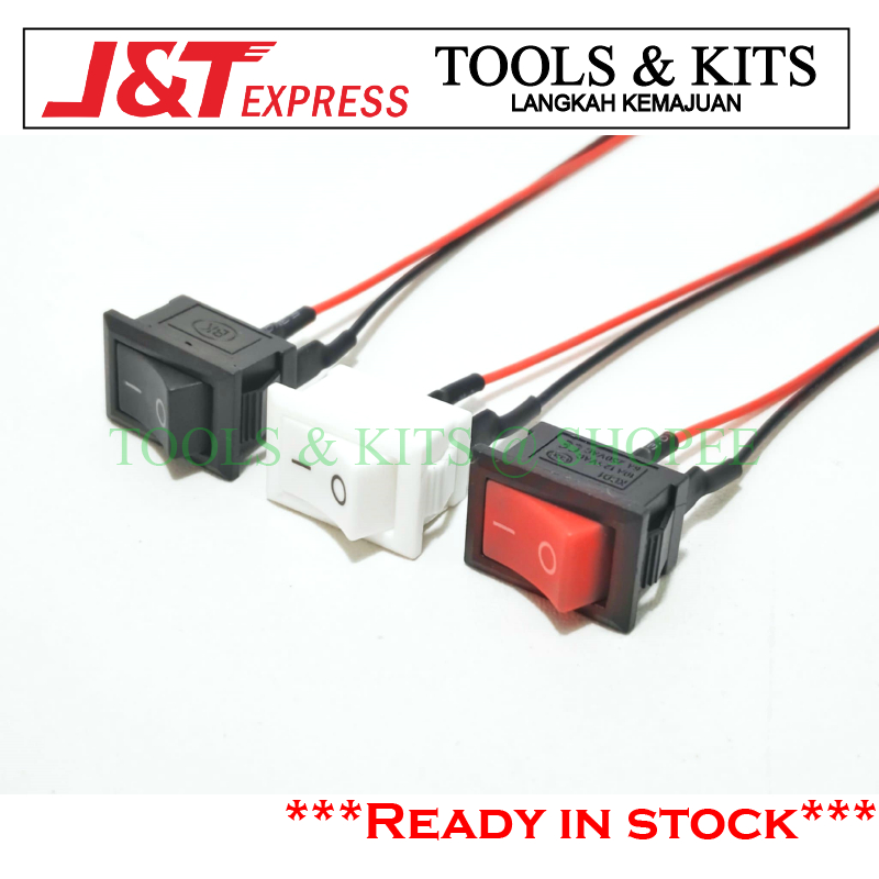 2-Pin Mini Boat Switch/Rocket Switch/Press Switch ON/OFF 21MM X 15MM 6A ...