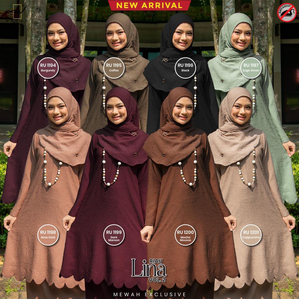 Baju Riau LINA V2 Exclusive Muslimah | Shopee Malaysia