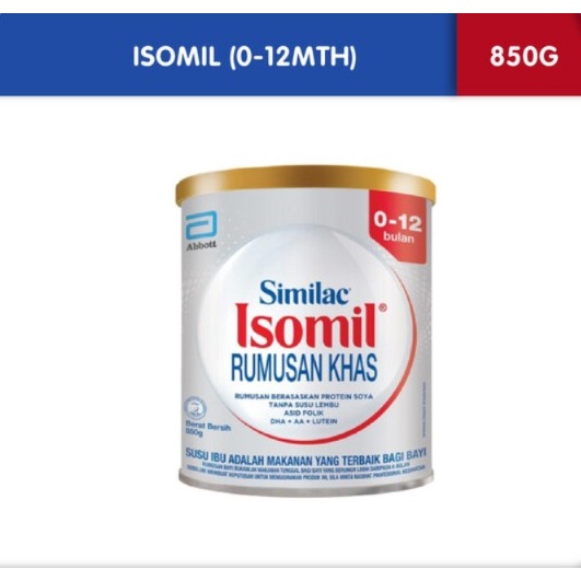 Similac ISOMIL Susu 0-12 MONTH (850G) ( EXP : 09/2025 ) | Shopee Malaysia