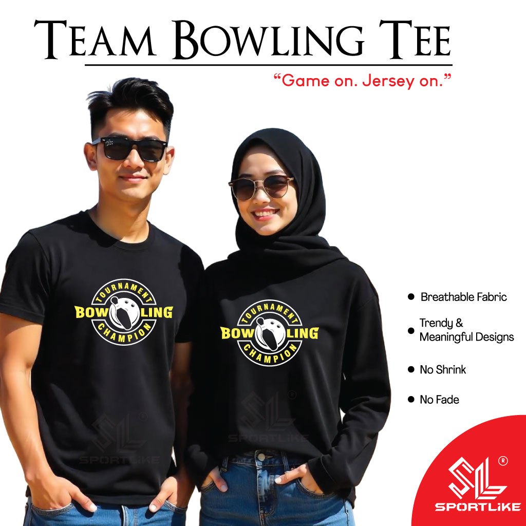 T-Shirt Microfiber - Bowling Custom – Baju Sukan Ringan & Selesa untuk ...