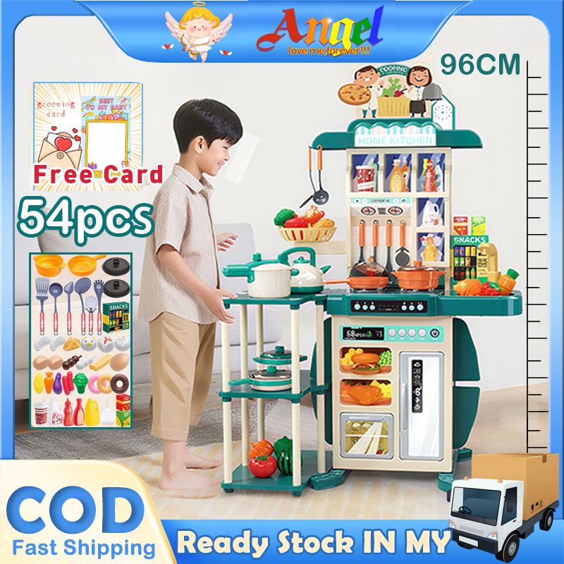96cm Mainan Masak Masakan Set Kids Cooking Set Toys Betul Kitchen Toys ...